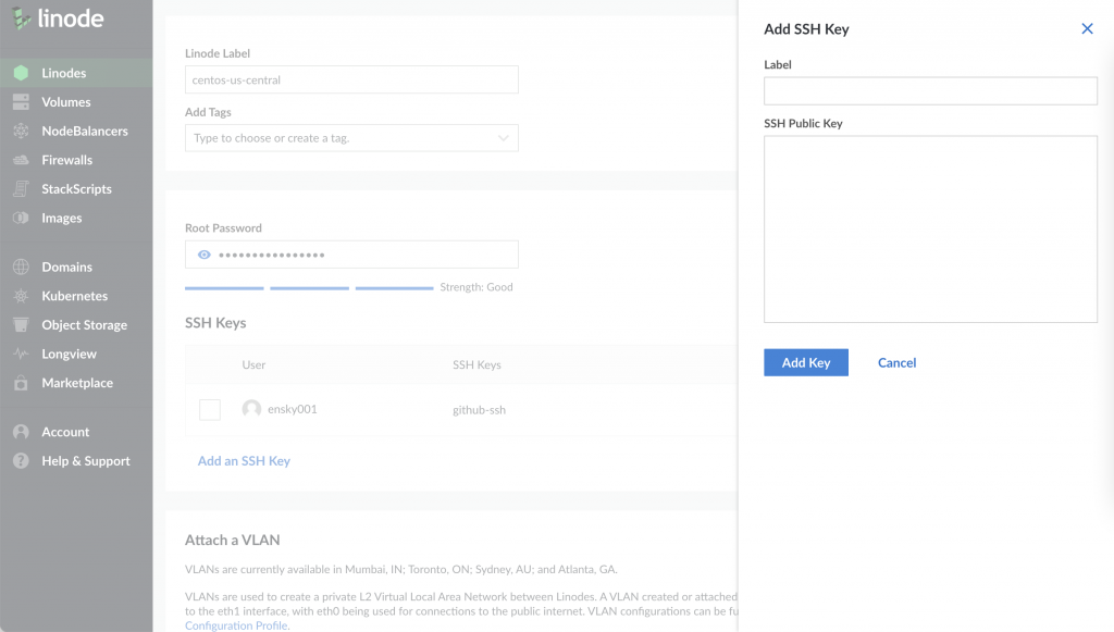 Linode创建实例并登录Shell – ensky的跨境笔记